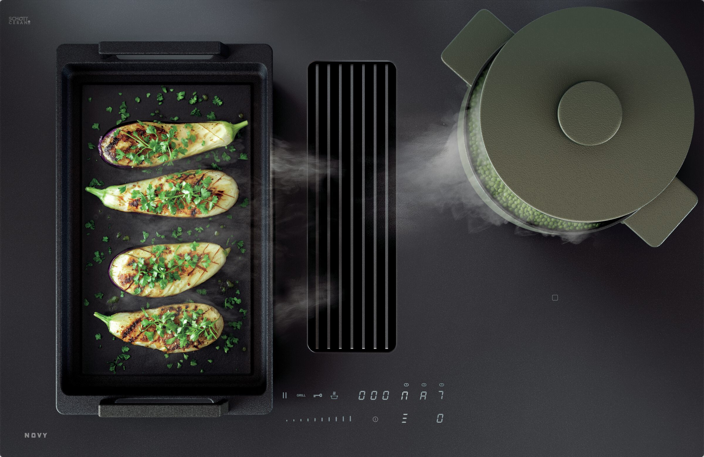 Kookplaten met afzuiging Novy Easy Matte Line 1861-g1 - Novy