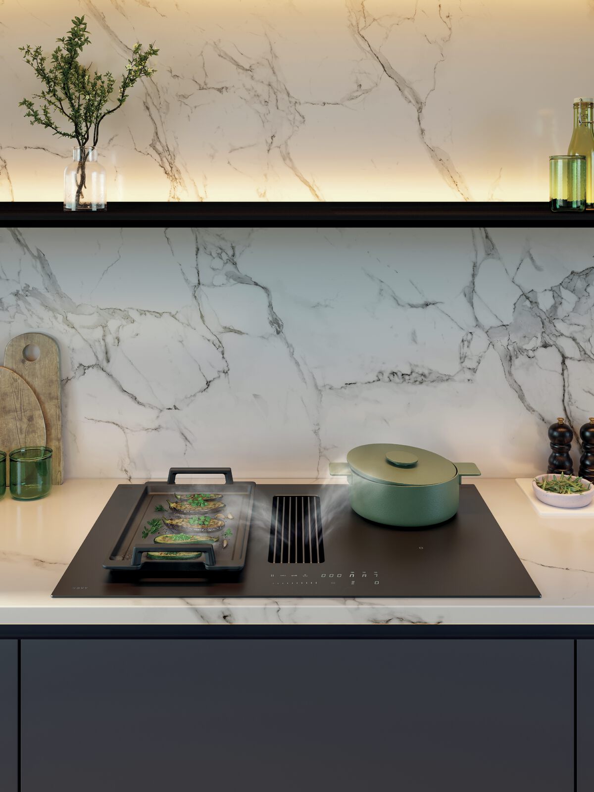 Kookplaten met afzuiging Novy Easy Matte Line 1861-g1 - Novy