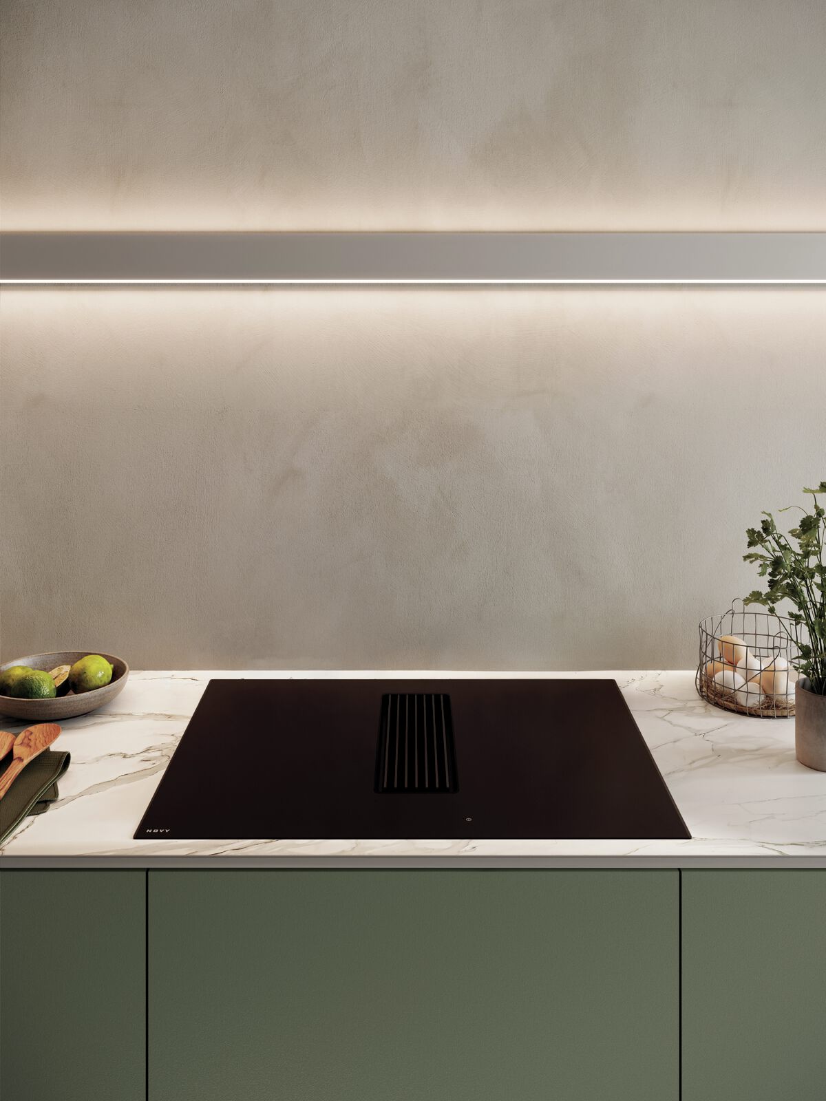 Kookplaten met afzuiging Novy Easy Matte Line 1881-g1 - Novy