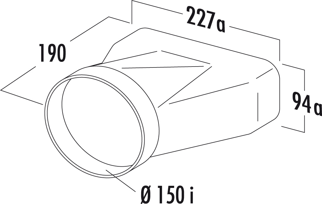 Accessoires 906406 Overgangsstuk vlak naar rond - Novy