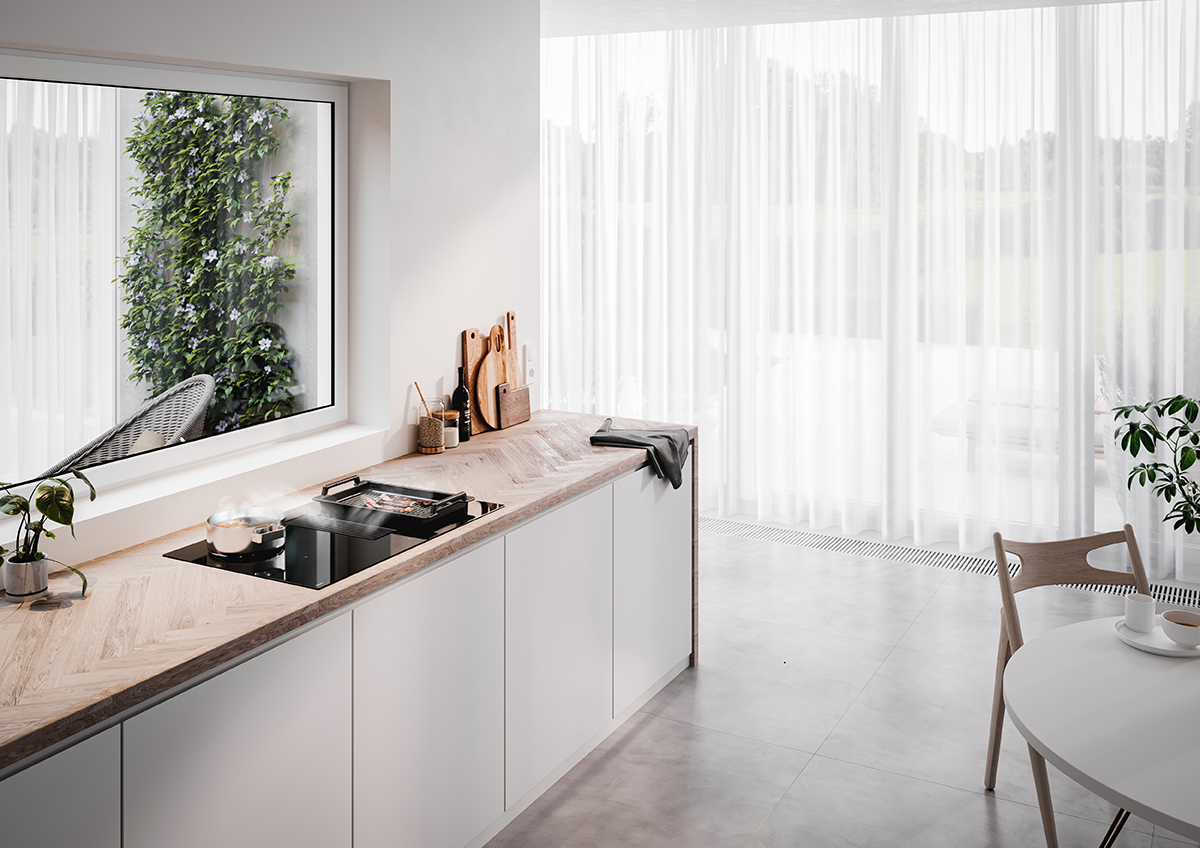 Kookplaten met afzuiging Novy Easy recirculation 1861 - Novy