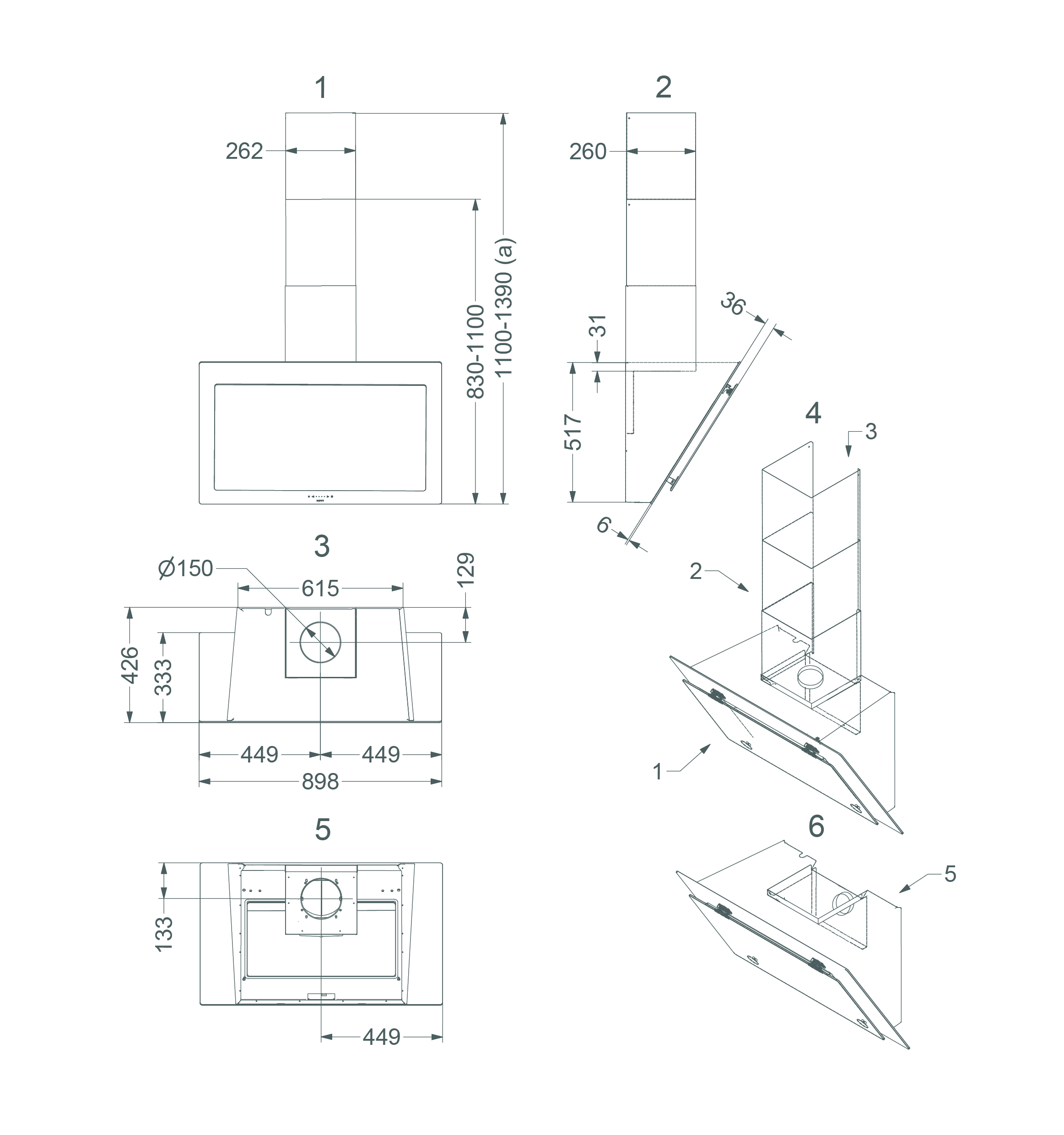 Wandschouwkap Novy Vision 7835 - Novy