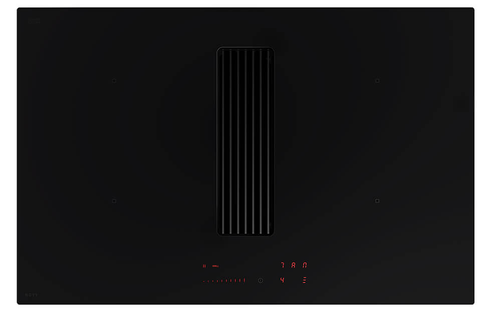 Kookplaat met ingebouwde afzuiging als strak geheel - Novy